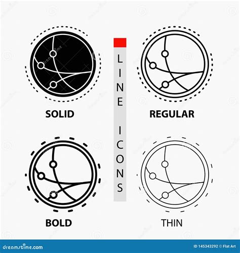Worldwide Communication Connection Internet Network Icon In Thin Regular Bold Line And