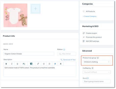 Setting Up Tax Groups Using Manual Tax Calculation Help Center Wix Com