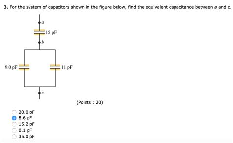 Solved For The System Of Capacitors Shown In The Figure