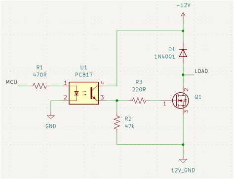 Opto Isolator Driving An Inductive Load With Optocoupler Mosfet Electrical Engineering Stack