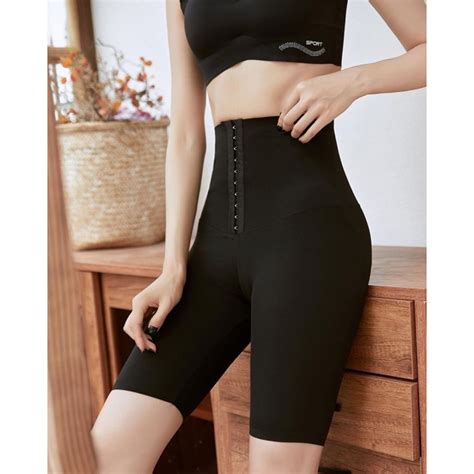 Jual Solid Color Skinny Corset Short Active Pants Shopee Indonesia