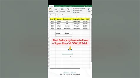 How To Fetch Salary By Name Using Vlookup In Excel Easy Guide 💼 Excel Vlookup Youtube How To Fetch Salary By Name Using Vlookup In Excel Easy Guide 💼 Excel Vlookup Youtube