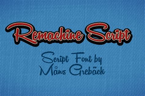 Remachine Script Font Free Fonts