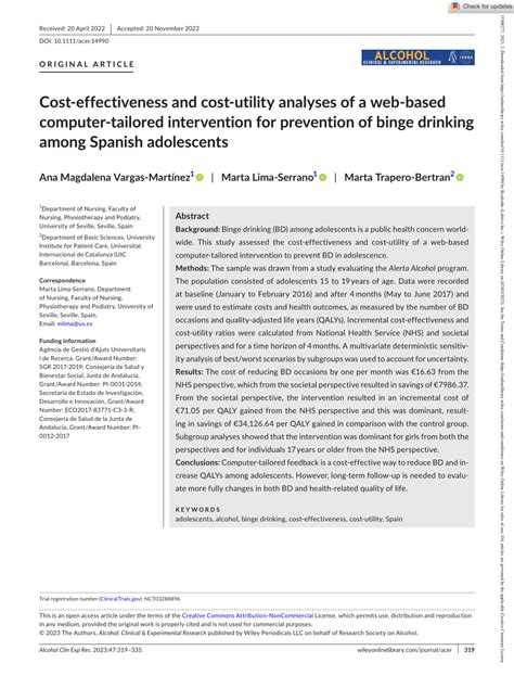 Pdf Cost Effectiveness And Cost Utility Analyses Of A Web Based Computer Tailored Intervention