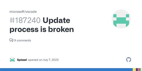 Update Process Is Broken · Issue 187240 · Microsoftvscode · Github