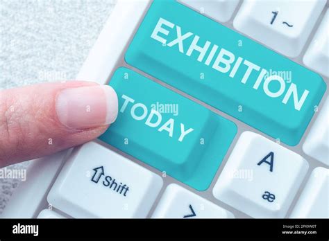 Writing Displaying Text Exhibition Business Idea And Act Of Exposing