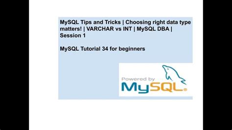 Mysql Tips And Tricks Choosing Right Data Type Matters Varchar Vs Int Sri Sakthivel Md
