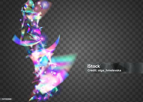 네온 반짝임 판타지 호일 보케 글리터 빛나는 프리즘 글리치 글레어 블루 레트로 색종이 반짝이 예술 디스코 크리스마스 장식입니다 핑크 네온 스파클 금속에 대한 스톡 벡터 아트