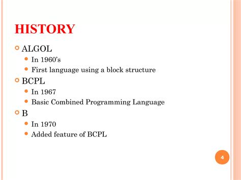 Introduction To C Programming Ppt Programming Languages Computing