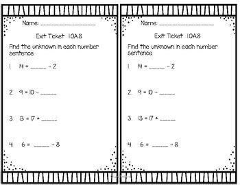 EXIT TICKET FREEBIE FIRST GRADE SAMPLE By Lyn Peters TpT