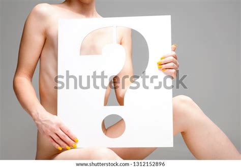 Sexy Nude Girl Holding Question Mark Stock Photo Shutterstock