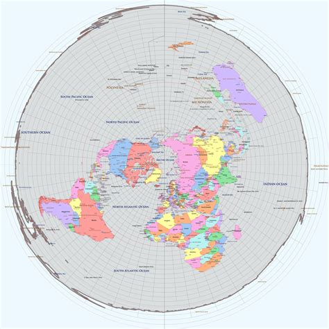 Political World Map Azimuthal Equidistant Projection 27308445 Vector Art At Vecteezy
