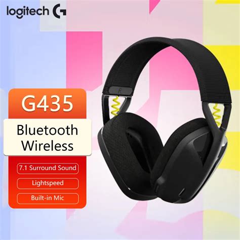 Беспроводная Игровая Гарнитура Logitech G435 Lightspeed Со Звуком Громкости Bluetooth Наушники