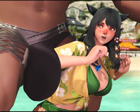 Rule 34 3d Beach Black Hair Blush Body Markings Breasts Bulge Cat