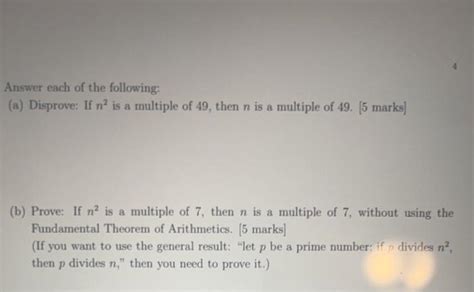 Solved Answer Each Of The Following A Disprove If N2 Is