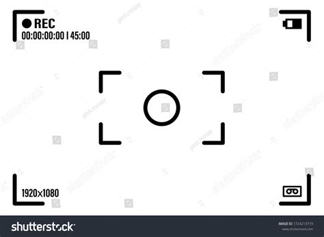 Camera Screen White Frame Figures Battery Stock Vector Royalty Free 1724213719 Shutterstock