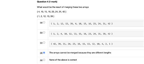 Solved What Would Be The Result Of Merging These Two Chegg Com