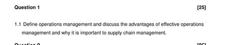 Solved 11 Define Operations Management And Discuss The Solved 11 Define Operations Management And Discuss The