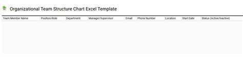Team Structure Chart Excel Template Create And Manage Organizational