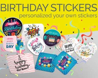 Birthday Label Etsy