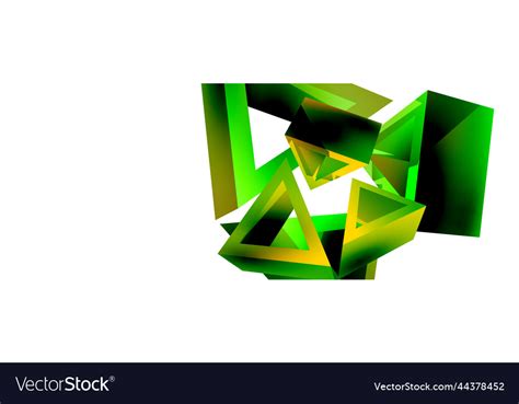 3d Triangle Abstract Background Basic Shape Vector Image