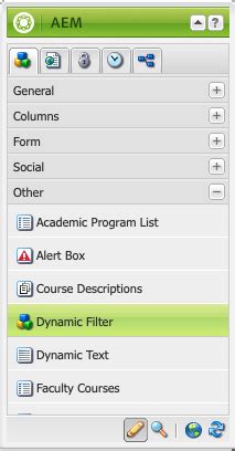 Dynamic Filter Component Content Management System Simon Fraser University