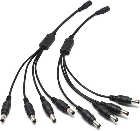 Security 01 2pack 1 To 4 Way Dc Power Splitter Cable Plug