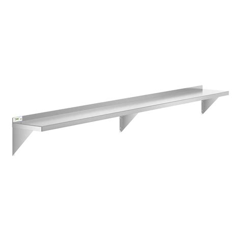Regency 12 X 108 16 Gauge Stainless Steel Heavy Duty Solid Wall Shelf