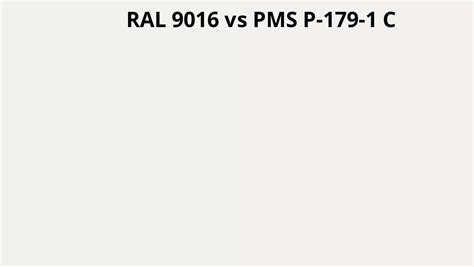 Ral 9016 Vs Pms P 179 1 C Ral Colour Chart Uk