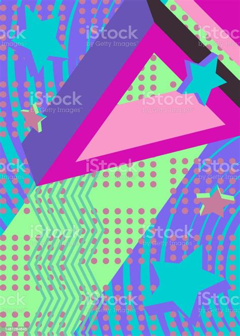 복고풍 바쁜 추상 기하학적 포스터 간단한 모양 빈티지 기하학적 그래픽 모양 템플릿입니다 가리기에 대한 스톡 벡터 아트 및 기타 이미지 가리기 고객 참여 광고 Istock