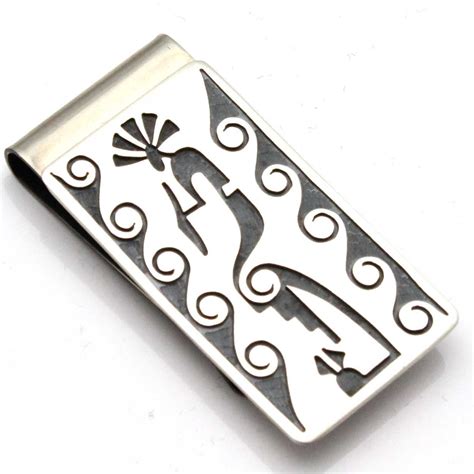 Hopi Money Clip Kokopelli And Water Indian Traders L7 Enterprises