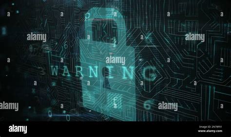 Cyber Security Data Processing Against Security Padlock Icon And
