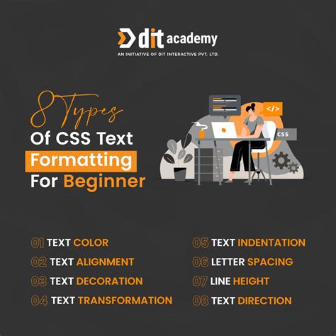 dit academy 8 types of css text formatting for beginner facebook