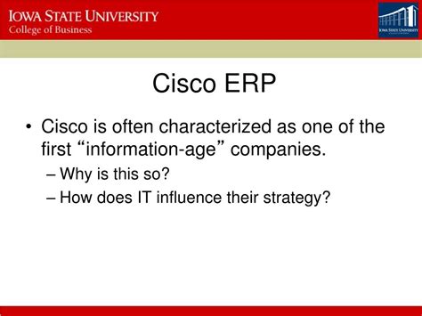 PPT Cisco ERP CA Technologies PowerPoint Presentation Free Download ID
