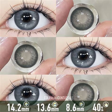 Obsidian Dark Grey Contact Lenses Ccus Premium Colored Contacts