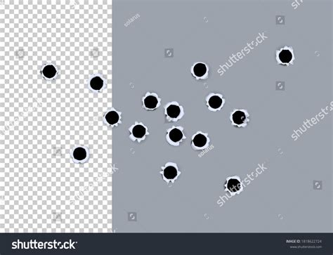 Bullet Holes Vector Illustration Damage Hole Stock Vector Royalty Free Shutterstock
