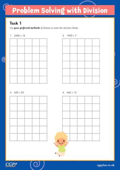 Problem Solving With Division Using Different Methods Year 6 Cgp Plus