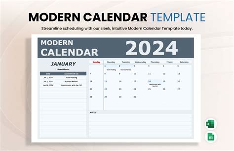 Microsoft Excel Calendar 2024 Template
