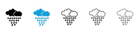 구름 우박 아이콘 벡터 일러스트레이션은 웹 및 Ui 디자인을 위한 검은색과 파란색 색상입니다 0명에 대한 스톡 벡터 아트 및 기타 이미지 Istock