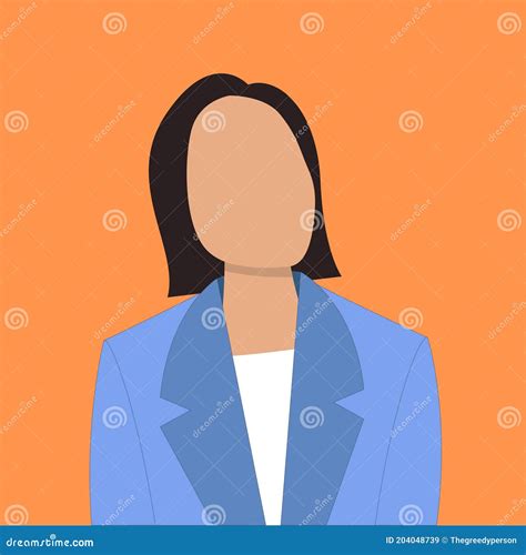 Man Faceless Avatar Line Icon Default Profile Vector Illustration
