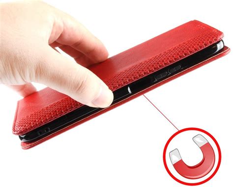 Oppo Find X Neo Hoesje Vintage Portemonnee Book Case Rood GSMpunt Nl