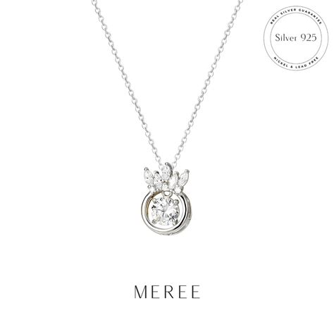 Jual Meree Dancing Crown Necklace Sterling Silver Kalung Perak Wanita