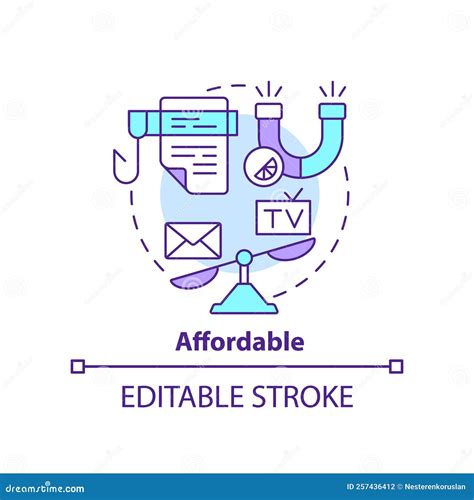 Affordable Concept Icon Stock Vector Illustration Of Engagement 257436412