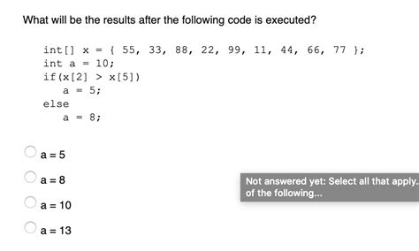 Solved What Will Be The Results After The Following Code Is