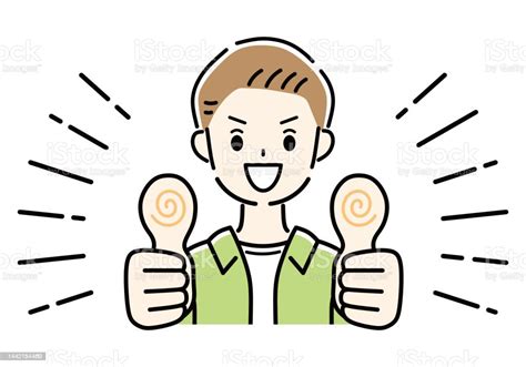 Illustration Dun Homme Levant Le Pouce Vecteurs Libres De Droits Et Plus Dimages Vectorielles