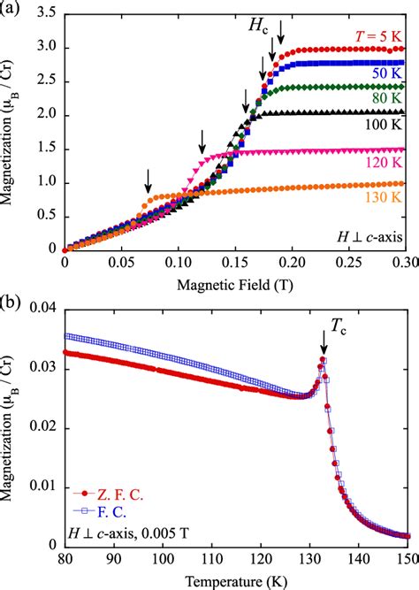 magnetization curves as functions of magnetic field a and temperature