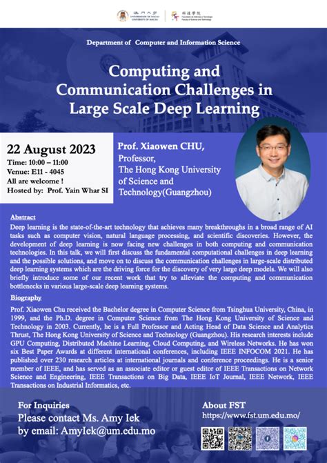 computing and communication challenges in large scale deep learning