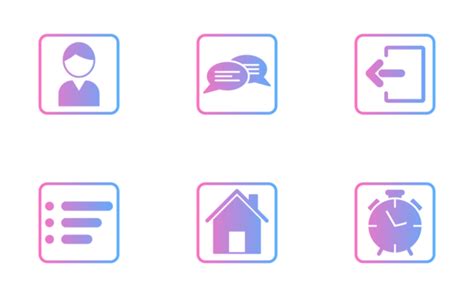 Web Ui Icon Pack Gradient Fill 25 Svg Icons