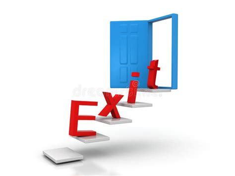 Exit Strategy Magnifying Glass Way Out Contract Partnership Marriage Stock Illustration