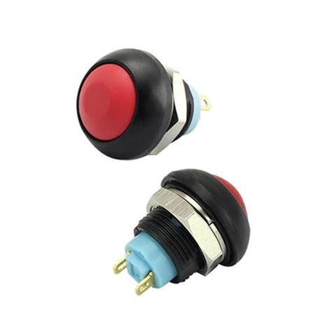 Chave Push Button 2 Terminais 12mm Ds 12b Vermelho 5 Unidades Martins Atacado